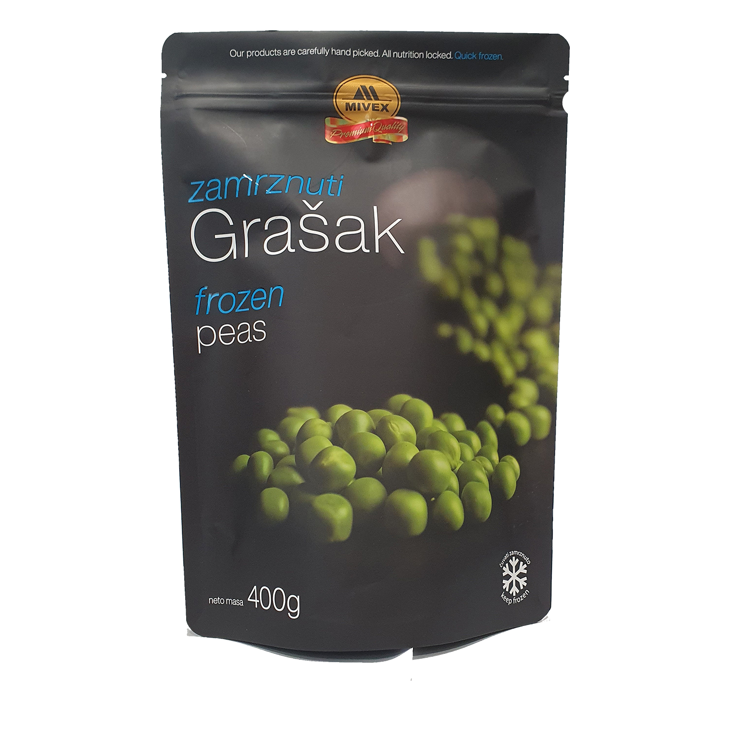 Grašak zamrznuti 400 g Premium Mivex Pljevlja - Voli eCommerce
